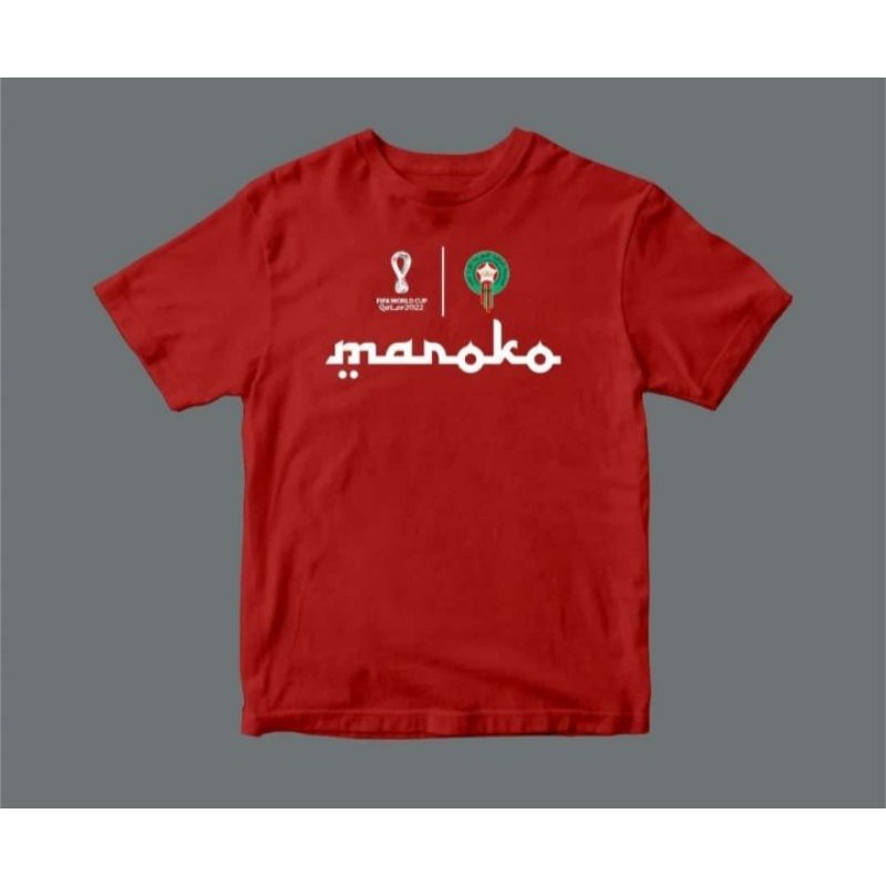 Jual KAOS BAJU MAROKO WORLD CUP 2022 QATAR/KAOS MAROCO PIALA DUNIA 2022 ...