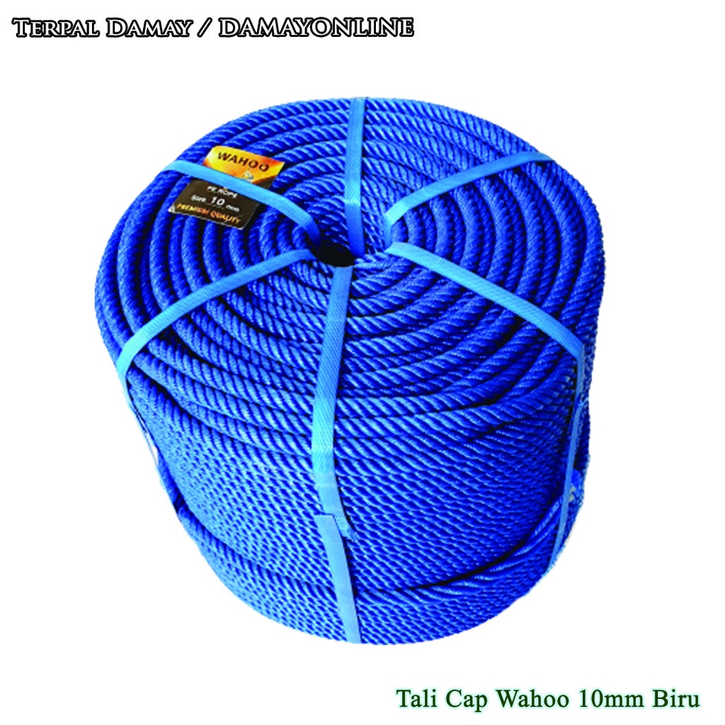Jual Tali Tambang PE Cap Wahoo 10mm Biru / Rol ( Harga Per Rol ...