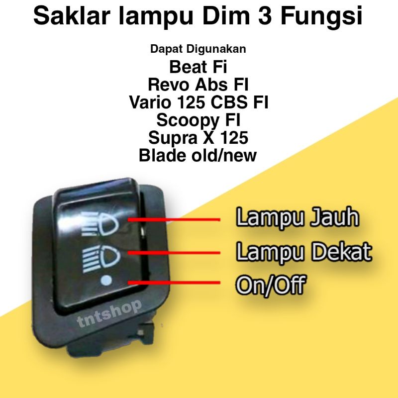 Jual saklar 3 titik saklar lampu dim saklar on off beat Vario Revo ...