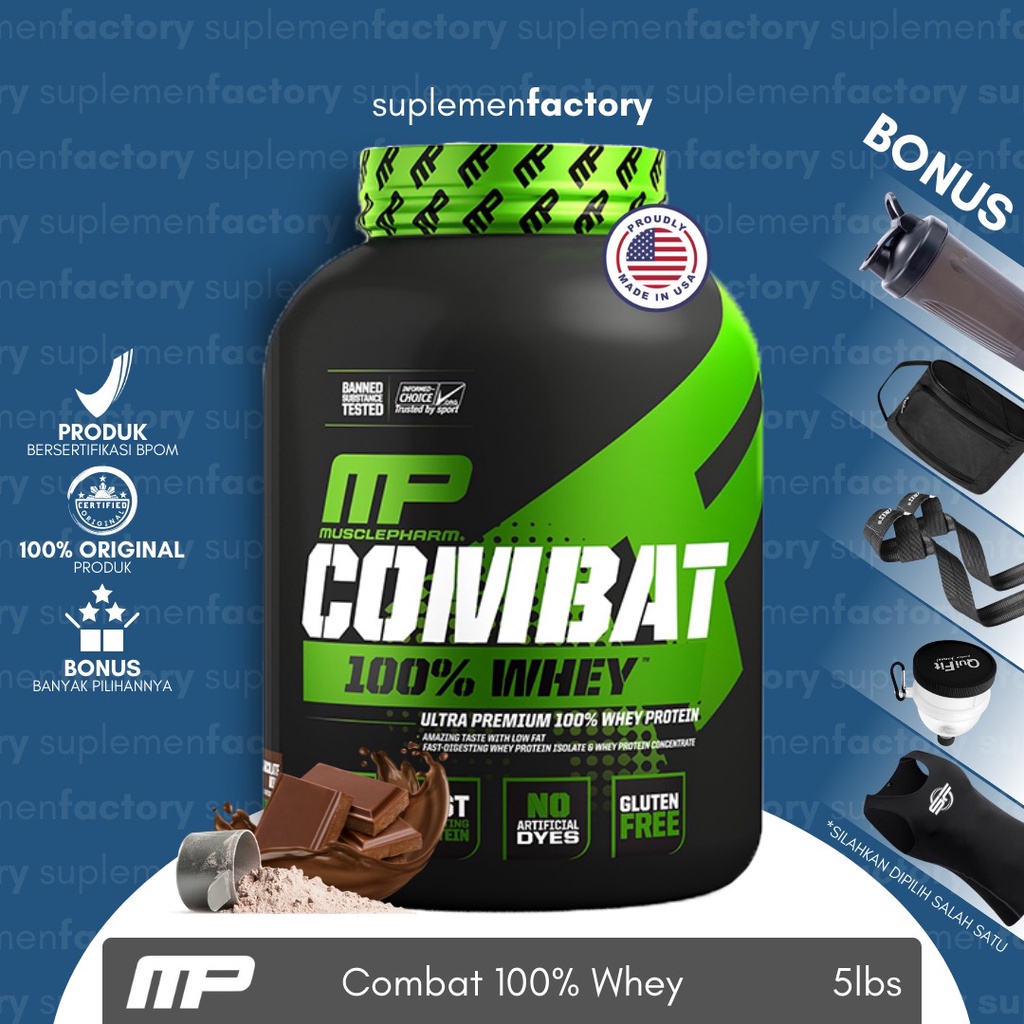 Jual MP Combat Whey 5 Lbs 100% Whey Protein Musclepharm | Shopee Indonesia