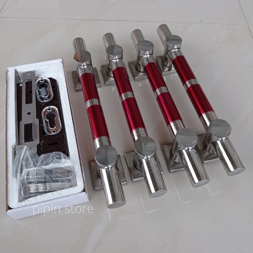 Jual 4 Handle Gagang Pintu Rumah 1 Set Kunci Panjang 45cm 33cm Murah ...