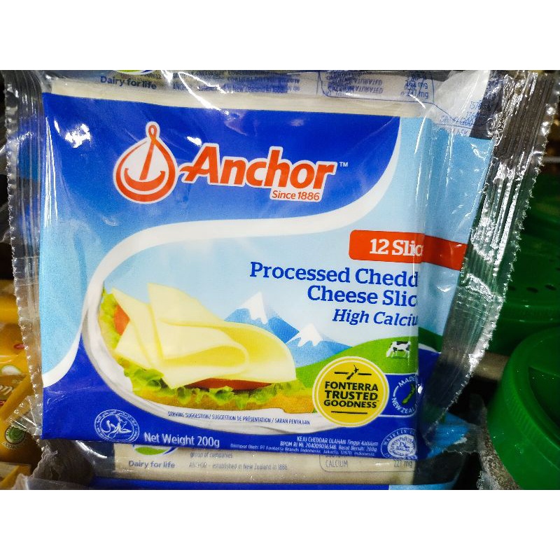Jual Anchor Keju Cheddar 12 Slices / Keju Lembar | Shopee Indonesia