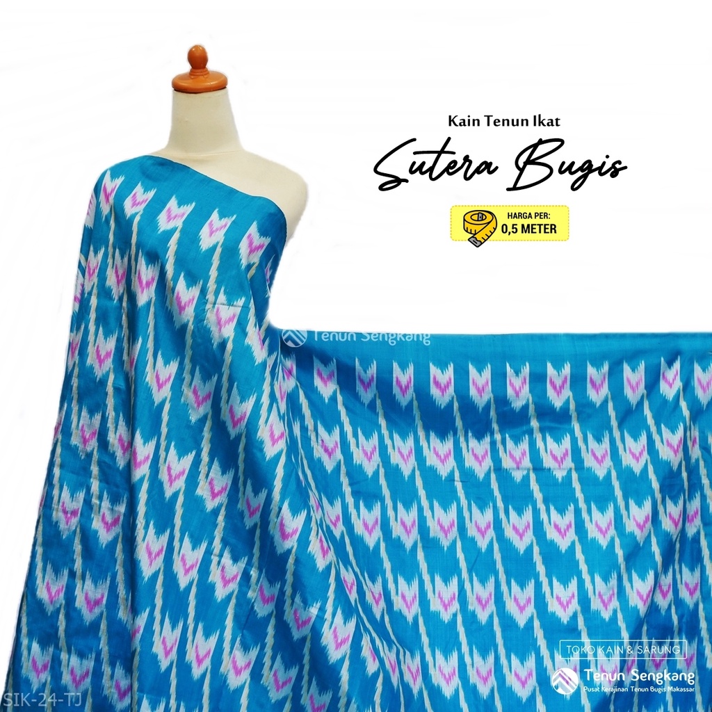 Jual Kain Tenun Ikat Sutra Asli Bugis Makassar Toska - Tenun Sengkang ...