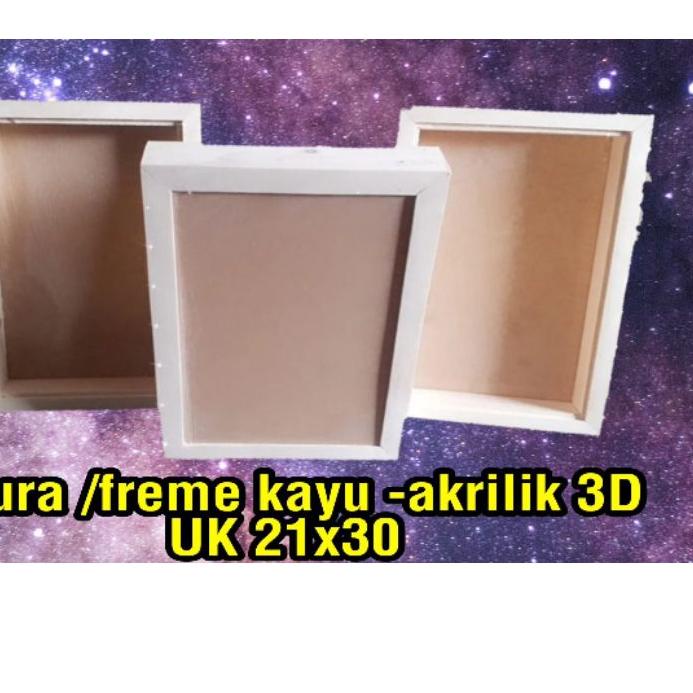 Jual Kualitas Dijamin Pigura / frame / bingkai kayu 3D ukuran A4 21x30 ...