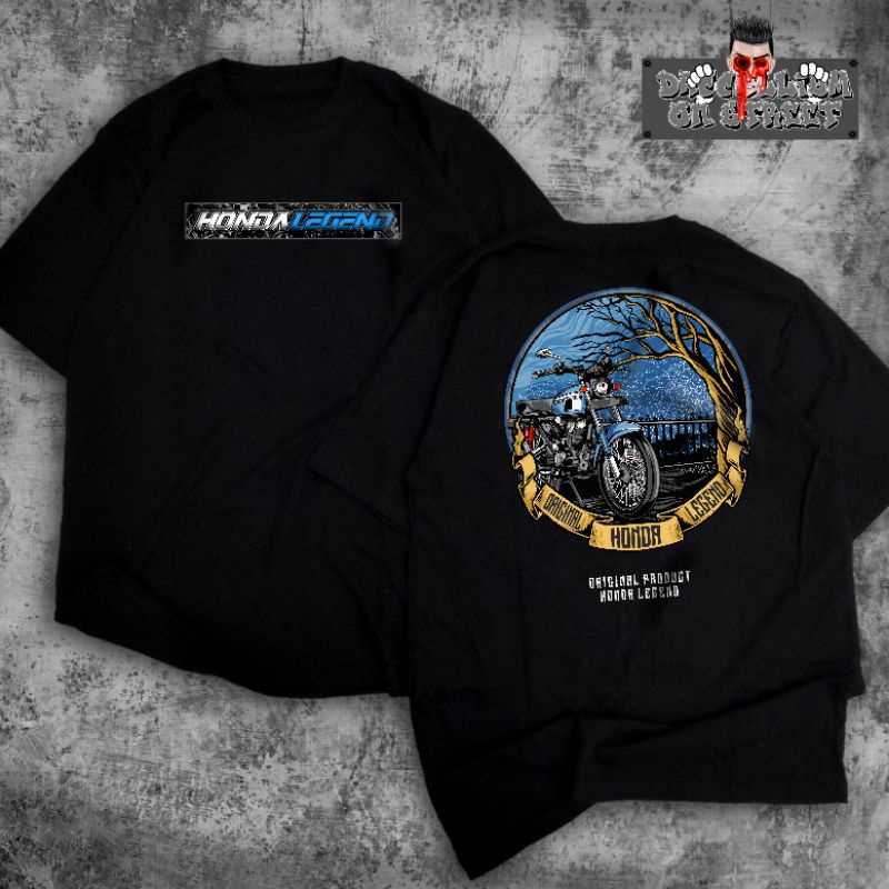 Jual T-SHIRT KAOS CB FUL SABLON TERBAIK, KAOS HONDA CLASIC, KAOS CB LEGEND FUL DESAIN SABLON ...