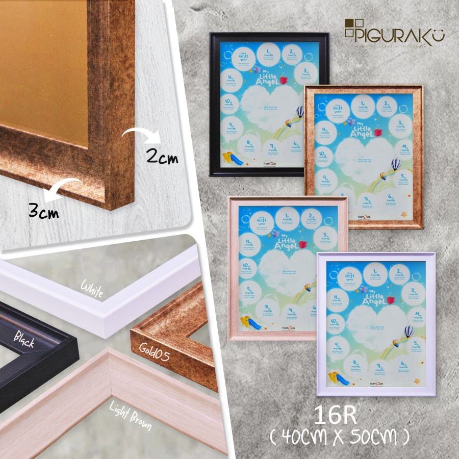 Jual Frame Minimalis 16R (40x50cm) - Pigura Bingkai Foto 3Cm - 3025 ...