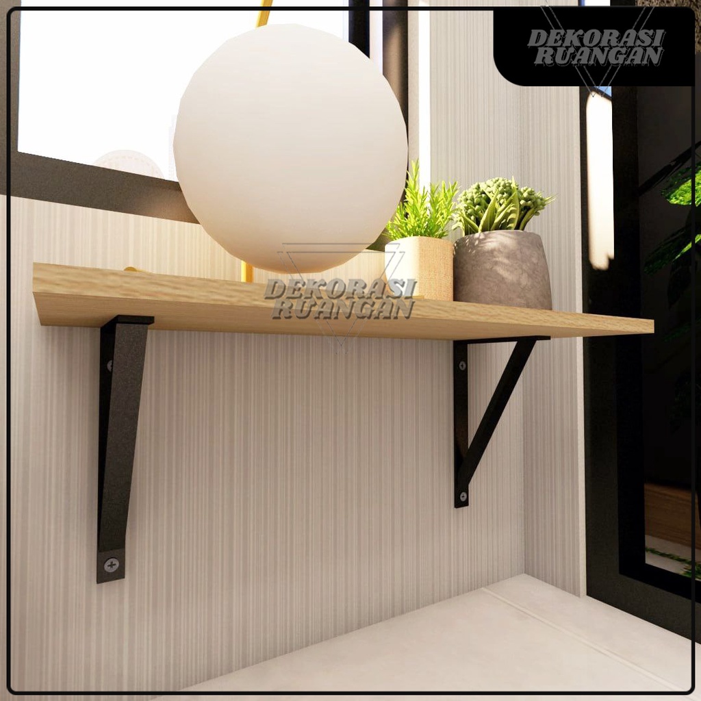 Jual Rak Besi Siku Rak Dinding Minimalis Gantung Tempel Tembok Hiasan ...