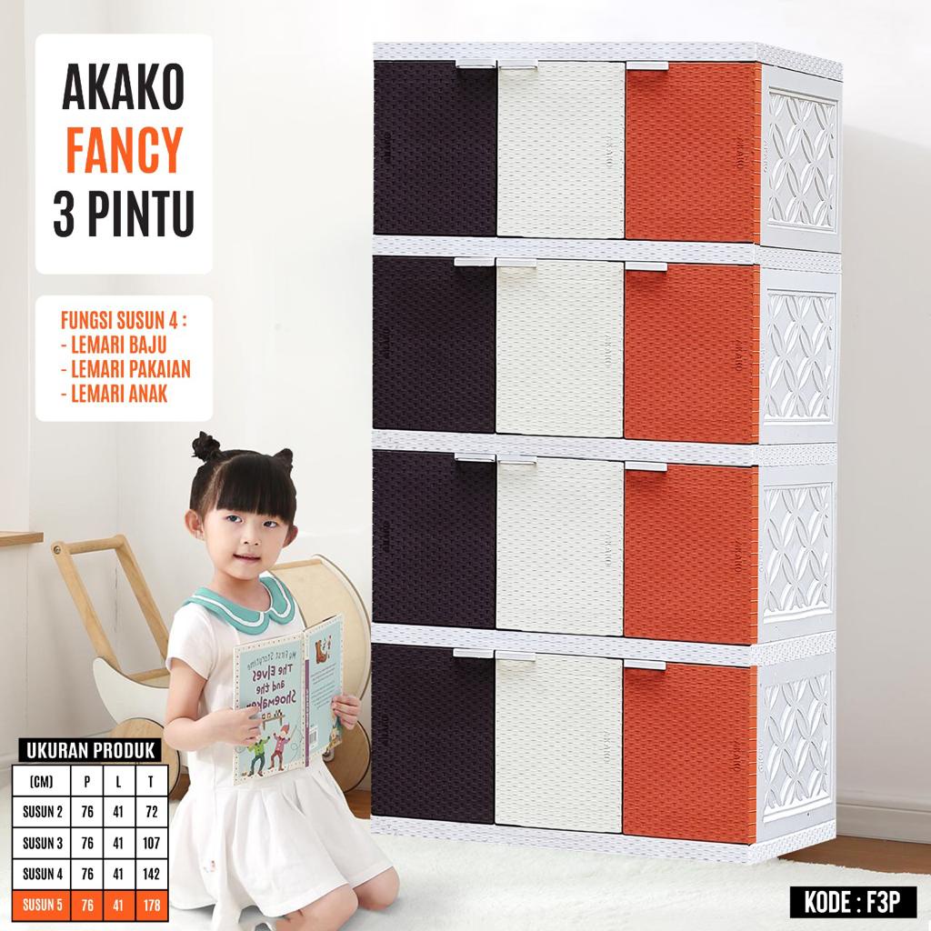 Jual AKAKO - Lemari 3 Pintu fancy susun 4 (F3P S4) | Shopee Indonesia