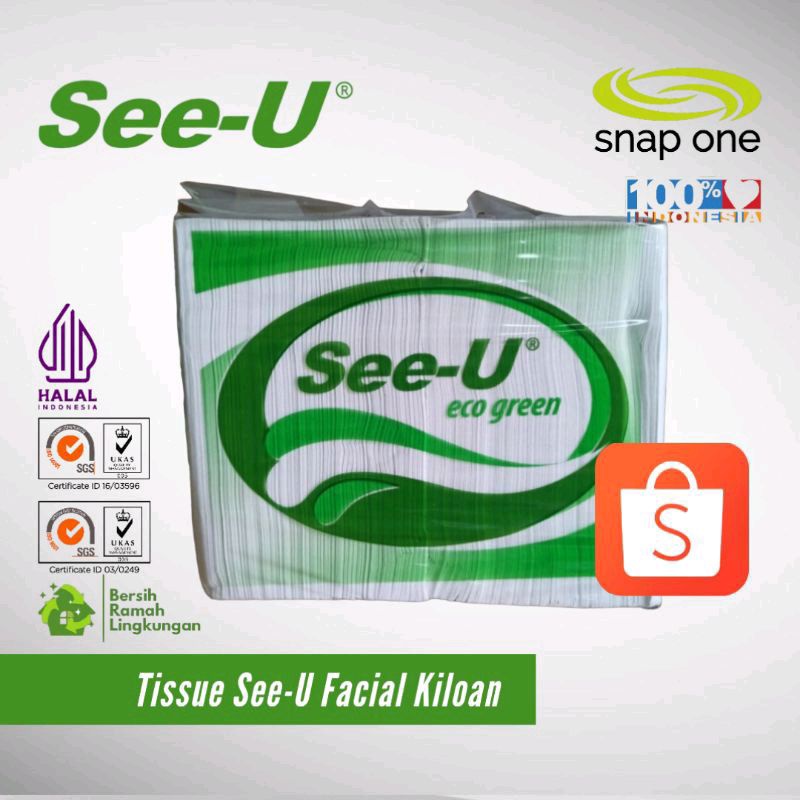 Jual Tisu Tissue See-U See U Green Value 650 sheet Kiloan 650 gram Tisu ...