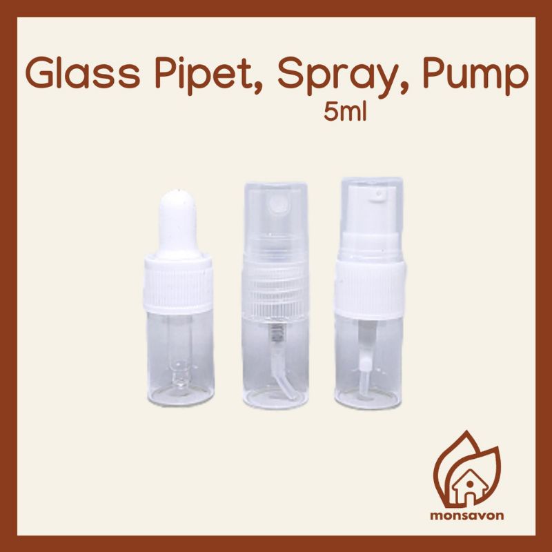 Jual BOTOL PIPET PUMP SPRAY KACA PLASTIK 5ML 10ML 20ML 30ML | Shopee ...