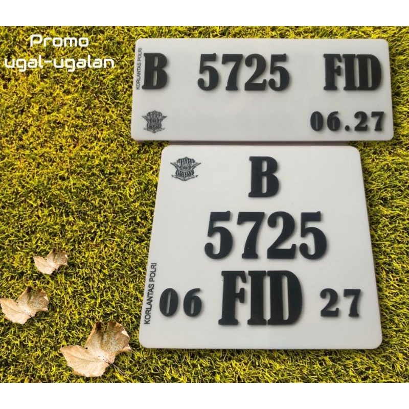 Jual Plat Nomor Vespa Custom Rapi Acrylic Timbul Variasi Putih Hitam Di ...