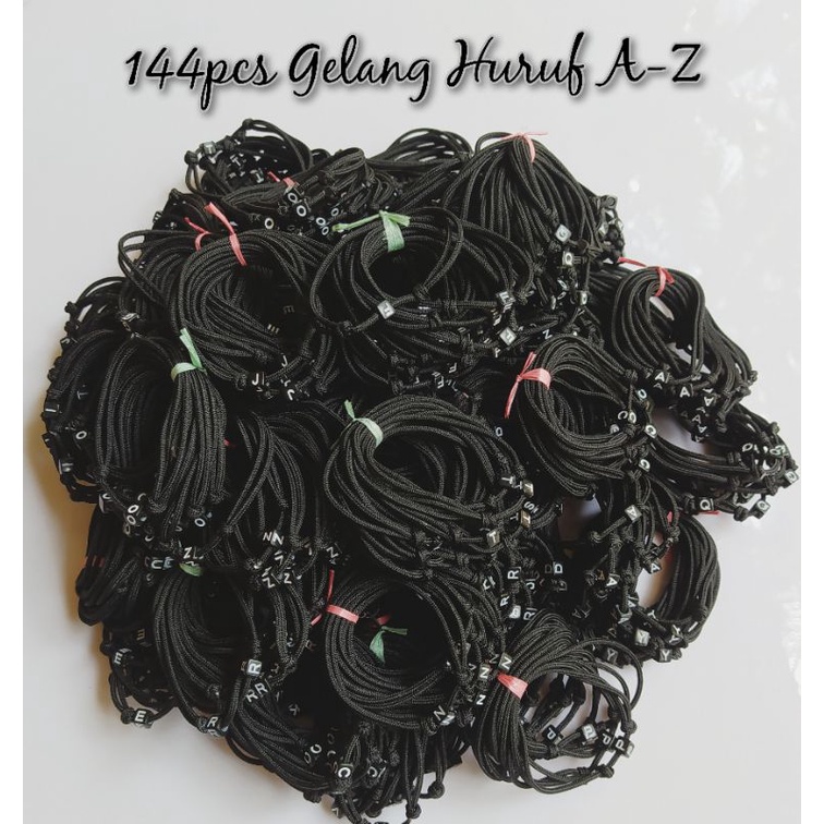 Jual 144pcs Gelang Inisial Huruf Tali Prusik A-Z Mix Random | Shopee ...