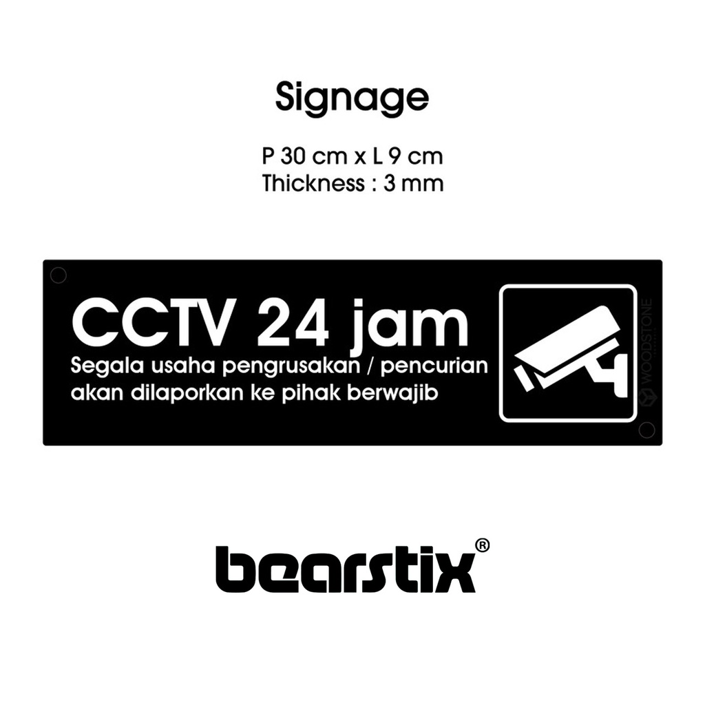 Jual Sign CCTV 24 Jam Rambu Papan Pengawasan CCTV Toko Rumah Bangunan ...