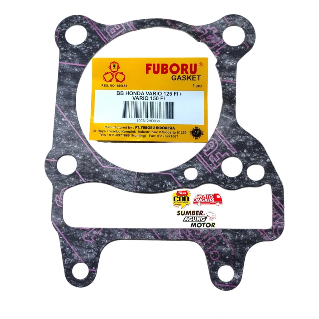 Jual PERPAK PAKING CYLINDER BLOK BORING BURING VARIO 125 VARIO 150 FI ...