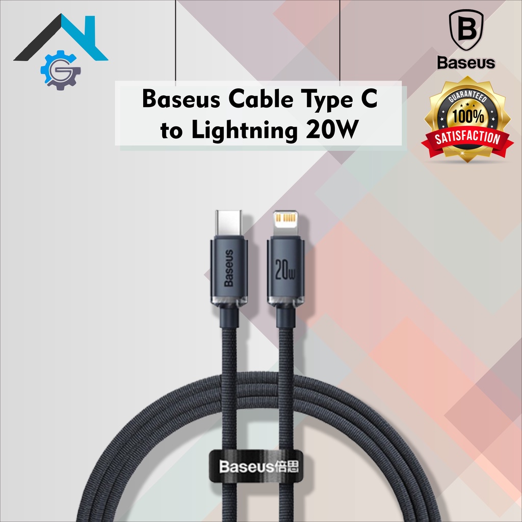 Jual Baseus Kabel Charger iPhone Type C to Lightning Fast Charging PD ...