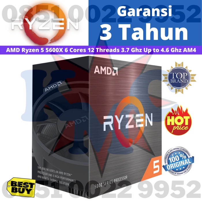 Jual Psor Processor Amd Ryzen 5 5600X Box | Shopee Indonesia