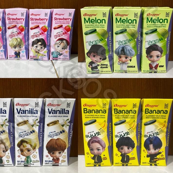 Jual Klik Beli BINGGRAE BTS EDITION MILK KOREA STRAWBERRY /MELON ...