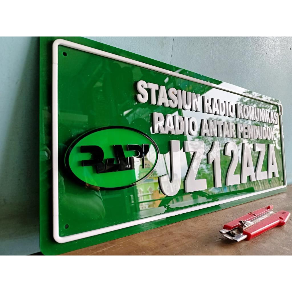Jual PAPAN CALLSIGN RAPI ACRILIK DENGAN HURUF TIMBUL ACRILIK MEWAH ...