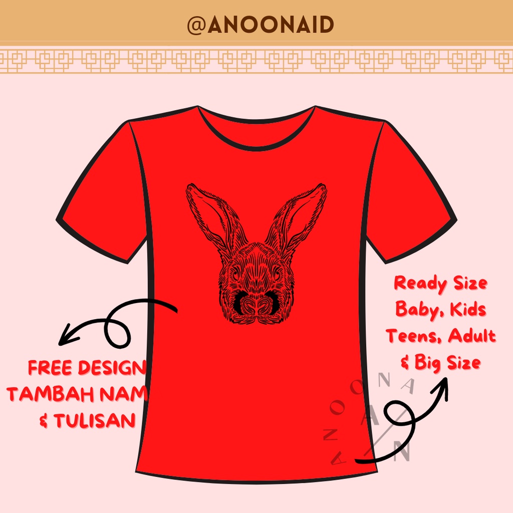 Jual [CHINESE NEW YEAR EDITION] YEAR OF THE RABBIT 2023 BAJU IMLEK ...