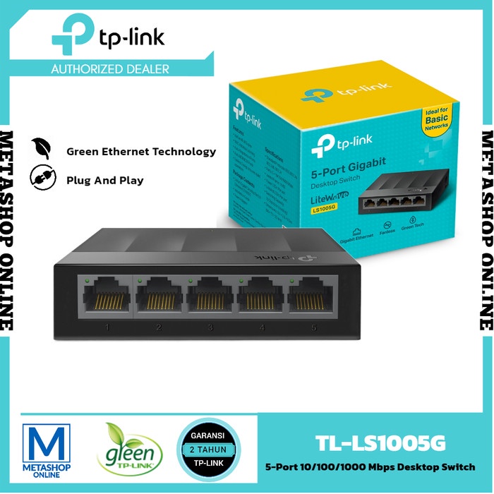 Jual TP-LINK TL-LS1005G 5 Port Gigabit 10/100/1000Mbps Desktop Switch Hub | Shopee Indonesia