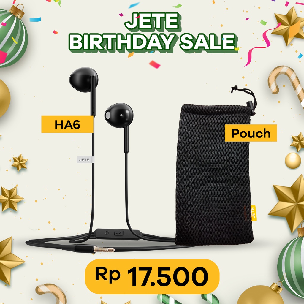 Jual SPECIAL SALE BUNDLING Earphone Headset JETE HA6 with Audio Power ...