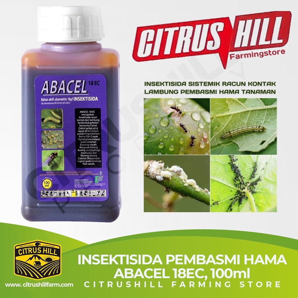 Jual ABACEL 18 EC Insektisida-Obat-Racun Hama-Ulat Grayak Tanaman 100 ...