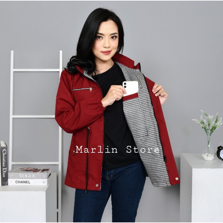 Jual Jaket Parka Cewek Jumbo / big size Size L - XL - XXL - XXXL ...