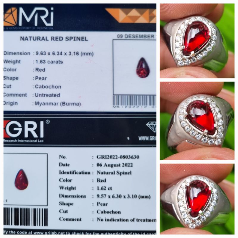 Jual Natural Red Spinel Burma Myanmar Memo 1.63 crt | Shopee Indonesia