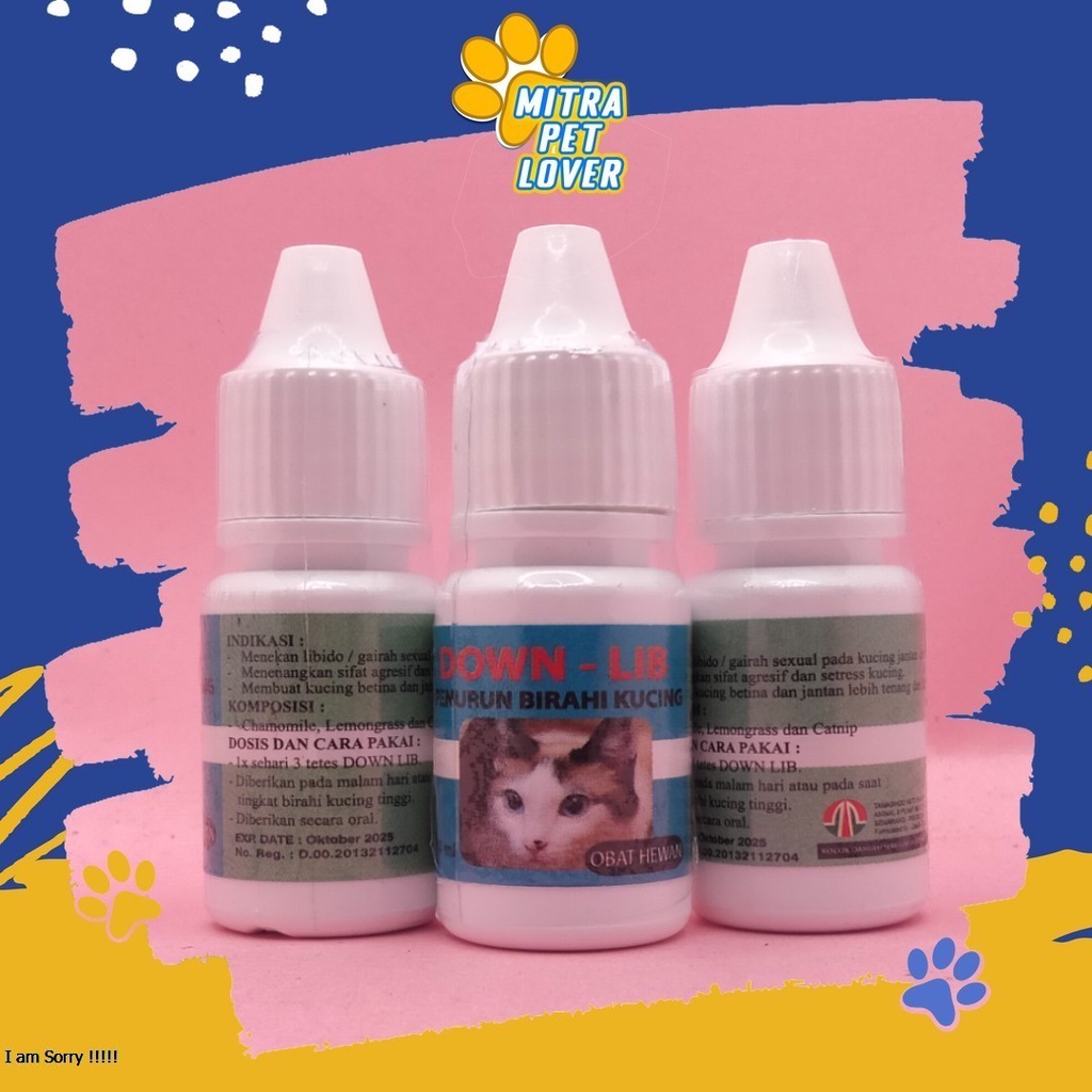 Jual PENURUN LIBIDO KUCING JANTAN DAN BETINA - DOWN LIB CAT DROP 30ML - MENGATASI SIFAT AGRESIF ...