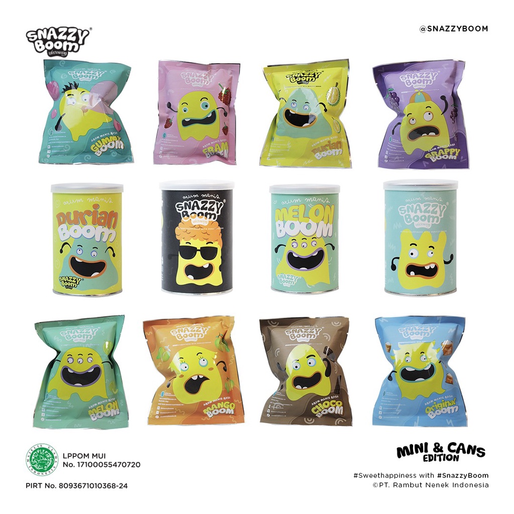 Jual Snazzy Boom Bundling 8 Mini + 4 Cans Edition - Arum Manis / Gulali ...