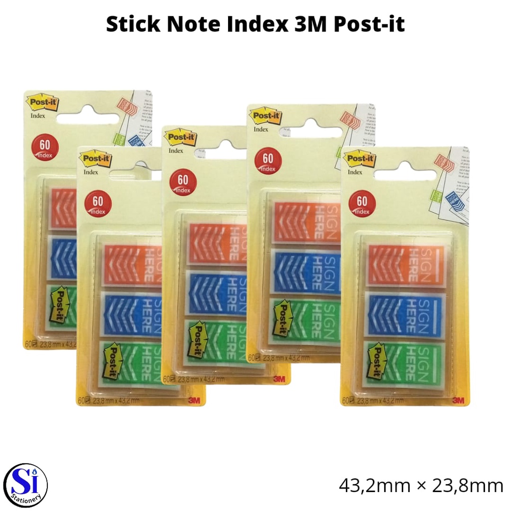 Jual Index Sticky Note Post-it 3M Sign Here 682-SH-OBLEU | Shopee Indonesia