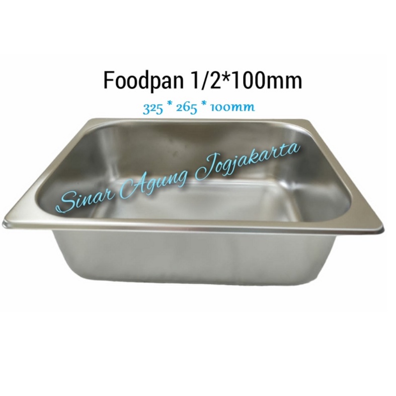 Jual FOODPAN INSERT GN PAN STAINLESS 1/2 100MM | Shopee Indonesia