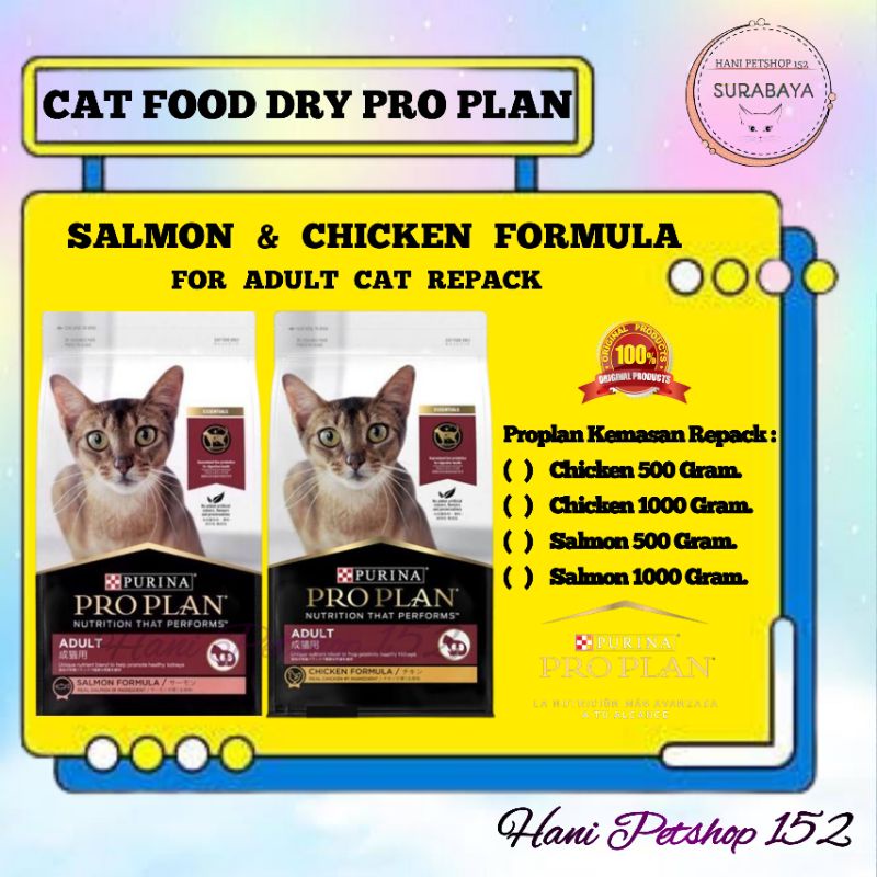 Jual PROPLAN FORMULA CAT FOOD ADULT VARIAN CHICKEN & SALMON ORIGINAL ...