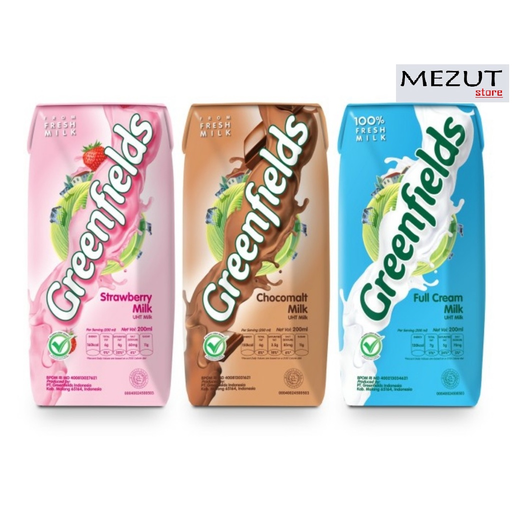 Jual Susu UHT Greenfields 200 mL (isi 32 pcs) | Shopee Indonesia