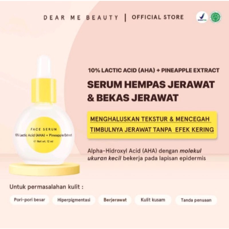Jual Dear Me Beauty 10% Lactobionic Acid (PHA) + Lime Extract Face Serum 32ml | Shopee Indonesia