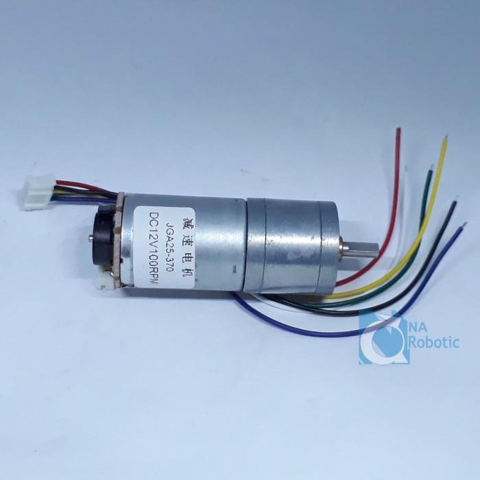 Jual Motor DC 25GA370 12V 100RPM With Encoder | Shopee Indonesia