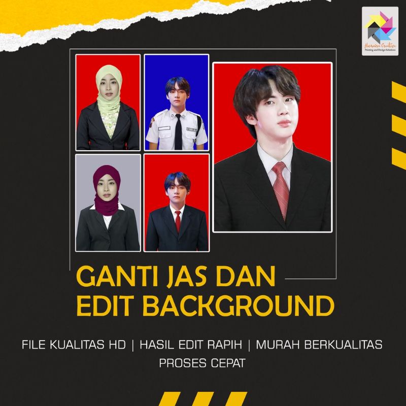 Jual Edit foto ganti Background berwarna, edit jas dan kemeja | Shopee ...