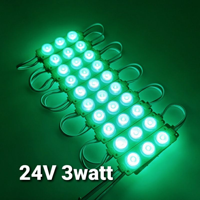 Jual 10 pcs Lampu LED Modul 24V 3 Watt 3 Mata Besar Super Terang Untuk ...