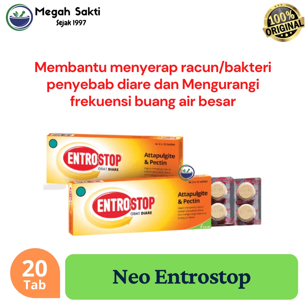 Jual MGS - Neo Entrostop Kotak 2 strip x 10 tablet - Obat pereda Diare ...