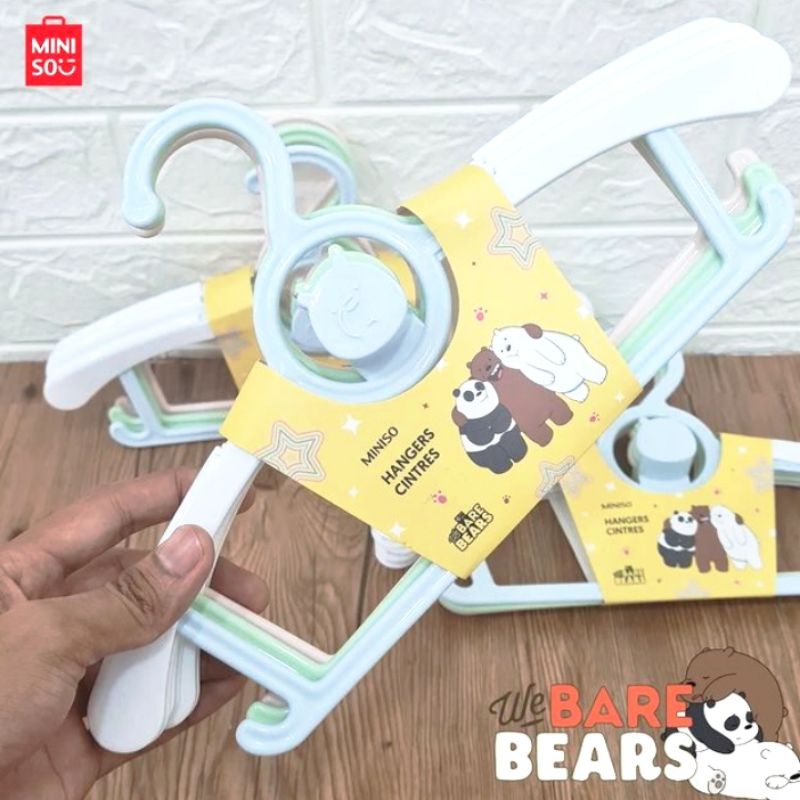 Jual MINISO WE BARE BEARS COLLECTION 4.0 KIDS CLOTHES HANGERS ...