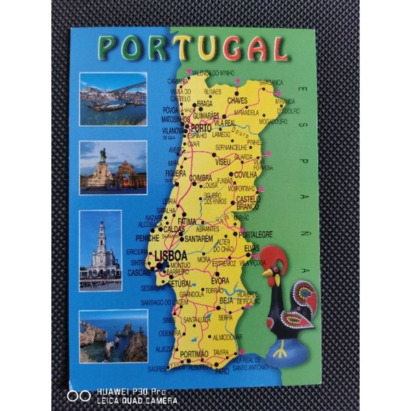 Jual kartu pos peta portugal/portugal map postcard | Shopee Indonesia