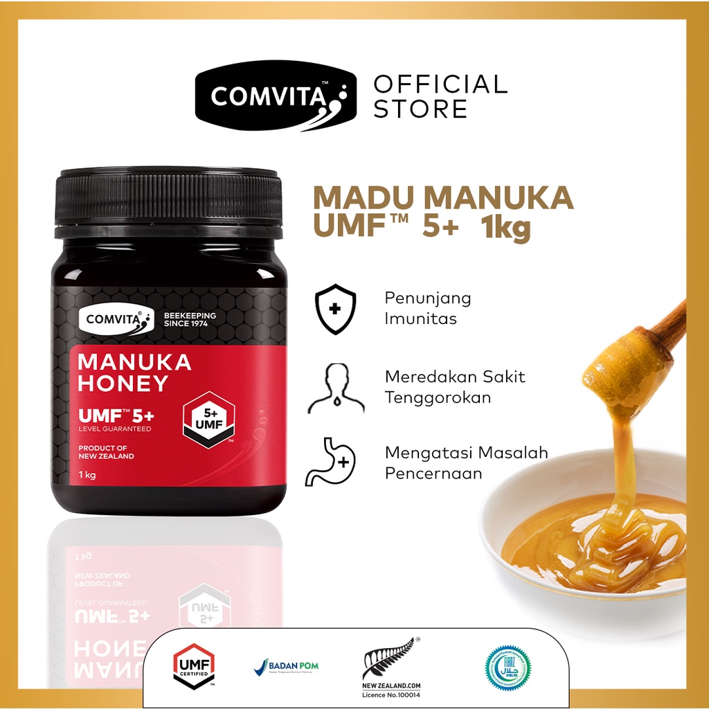 Jual Comvita Manuka Honey UMF 5+ 1Kg | Madu Asli New Zealand untuk Imun & Lambung | Shopee Indonesia