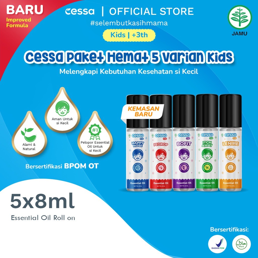 Jual READY BANDUNG CESSA KIDS ANAK Cessa KIDS 2-8 Tahun Essential Oil cessa obat oles anak CESA ...