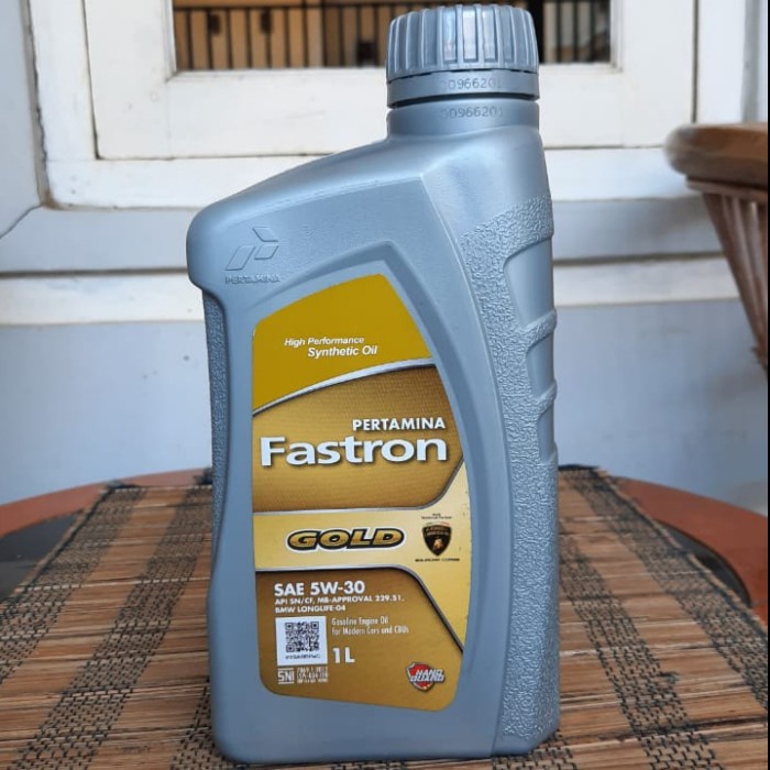 Jual Oli Pertamina Fastron Gold 5W 30 API SN 1 Liter 100% Full ...