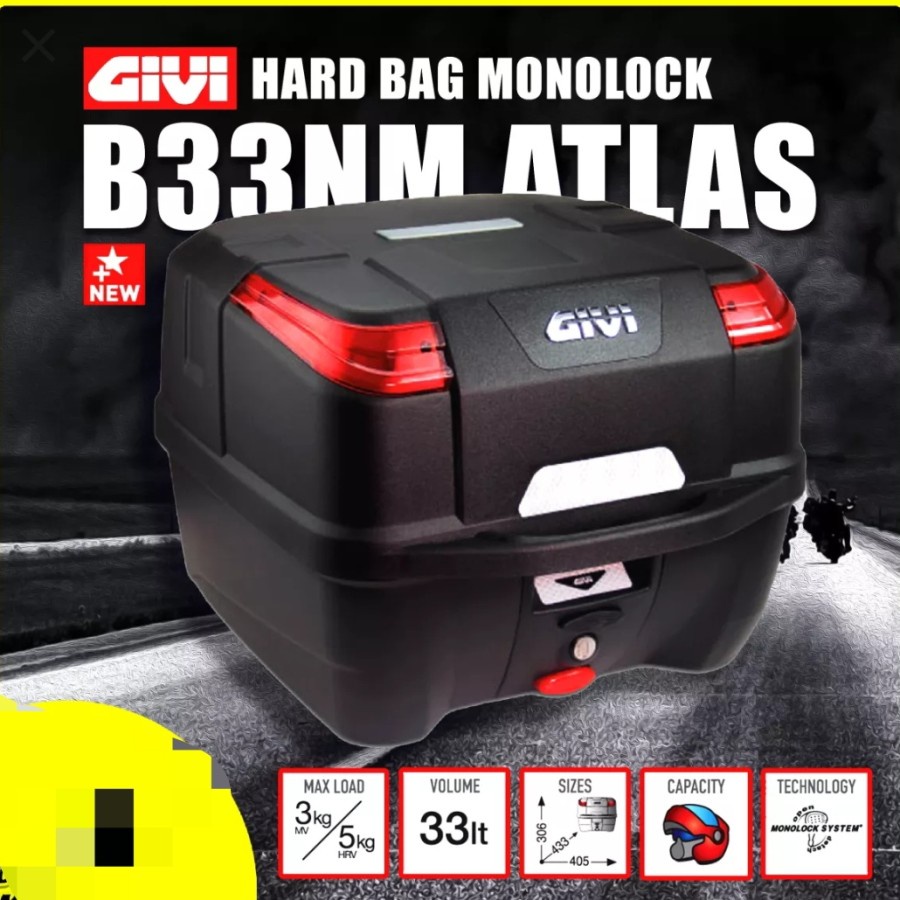 Jual Box Givi Top Box Semua Jenis Motor Bisa Pakai B33NM New Model ...