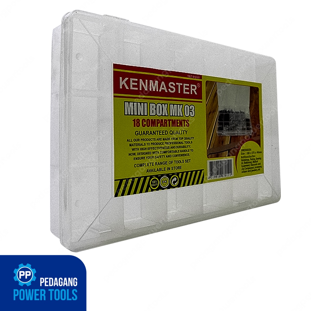 Jual KENMASTER MK 03 - MINI TOOL BOX PLASTIK 18 SLOT KOTAK KOMPONEN ...