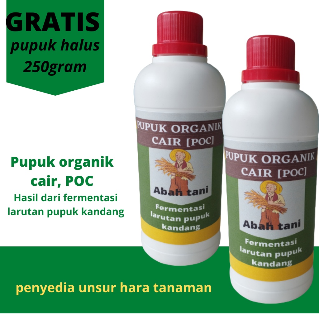 Jual pupuk organik cair fermentasi pupuk kandang penyubur tanaman daun buah sayuran 500ml kilat ...