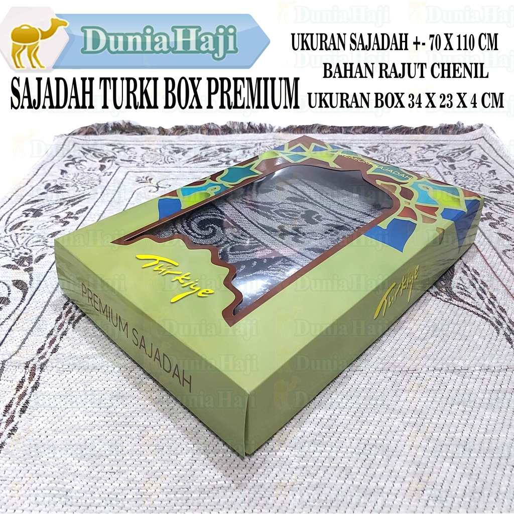 Jual Sajadah Box Premium Turki Ukuran Dewasa Rajut Chenil Besar Turkey ...