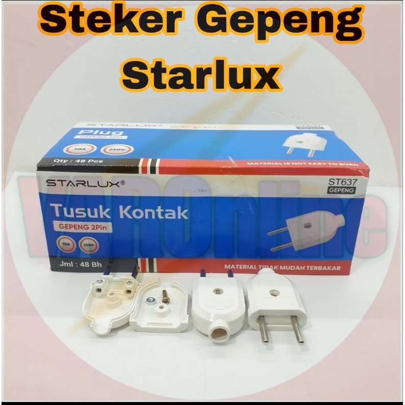 Jual Steker Gepeng Putih merk Starlux (isi 48pcs) | Shopee Indonesia