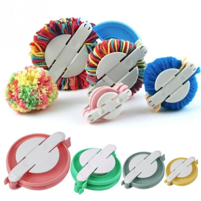 Jual Fluffy Ball Pom Pom Maker - Alat Membuat Pom Pom (4pcs) | Shopee ...